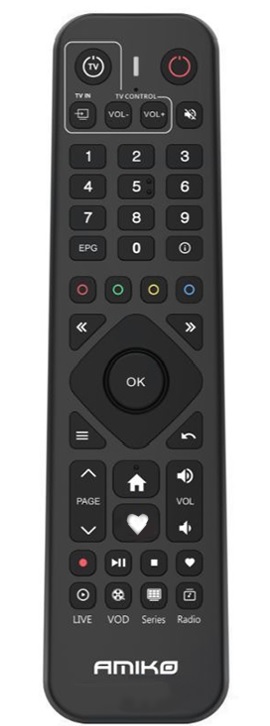 Afstandsbediening Amiko A9Z Blu A9 Green+ A9Z Pro