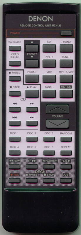 Afstandsbediening Denon rc-136 dra-735r DRA-635R
