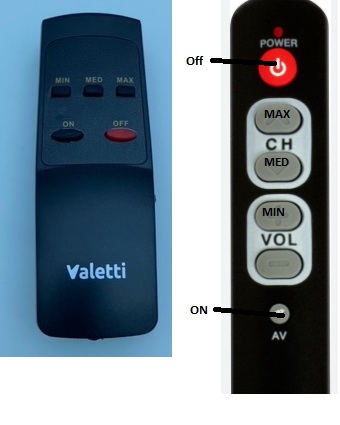 Afstandsbediening valetti electric heater LF00037
