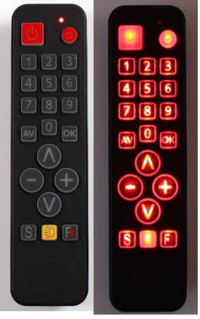 Senioren / slechtzienden afstandsbedieningen